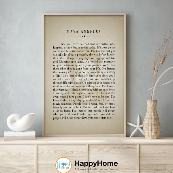 Maya Angelou Quote - Etsy