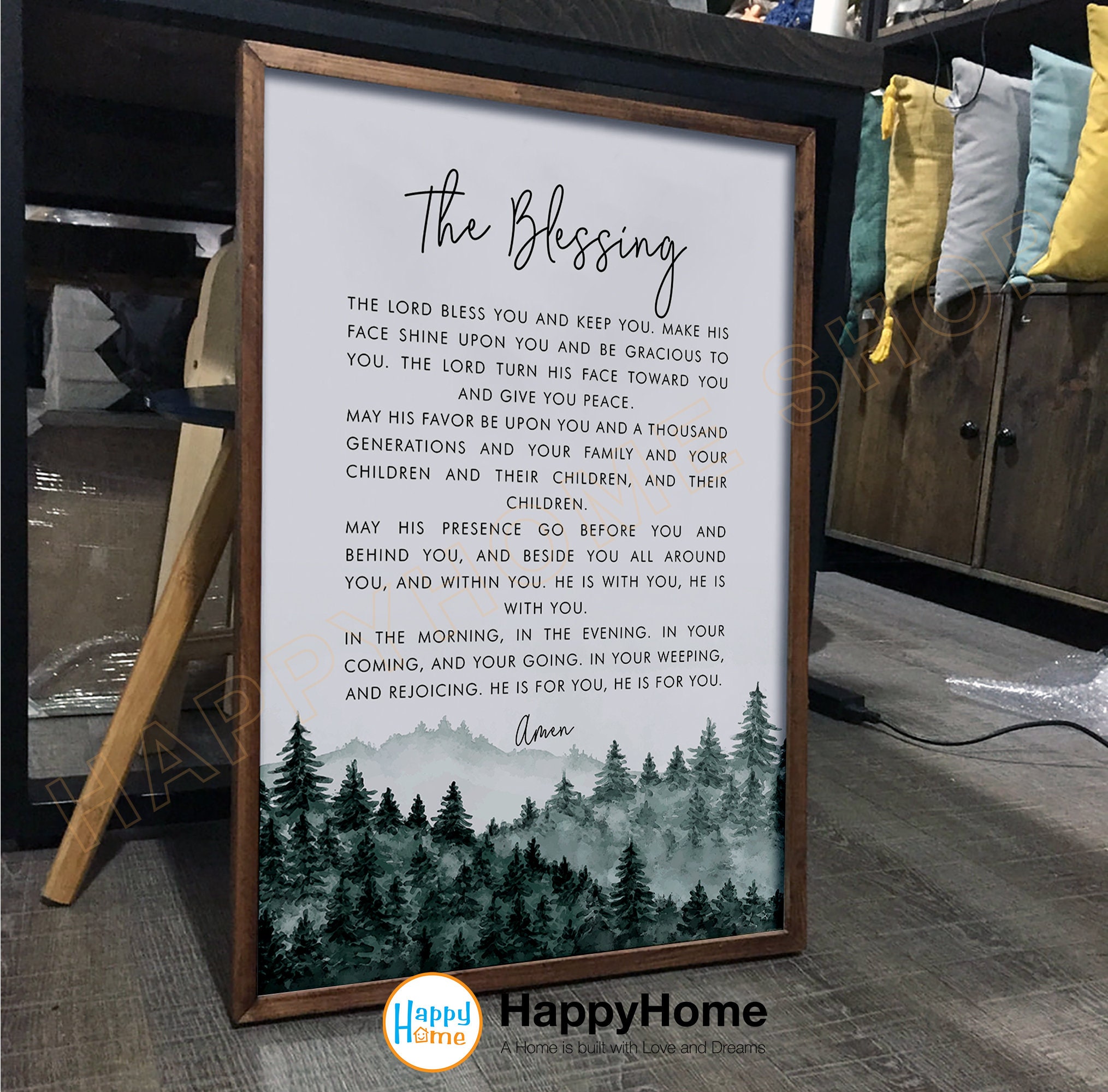 The Blessing Song Lyrics Wall Art May His Favor Be Upon You Scripture ...