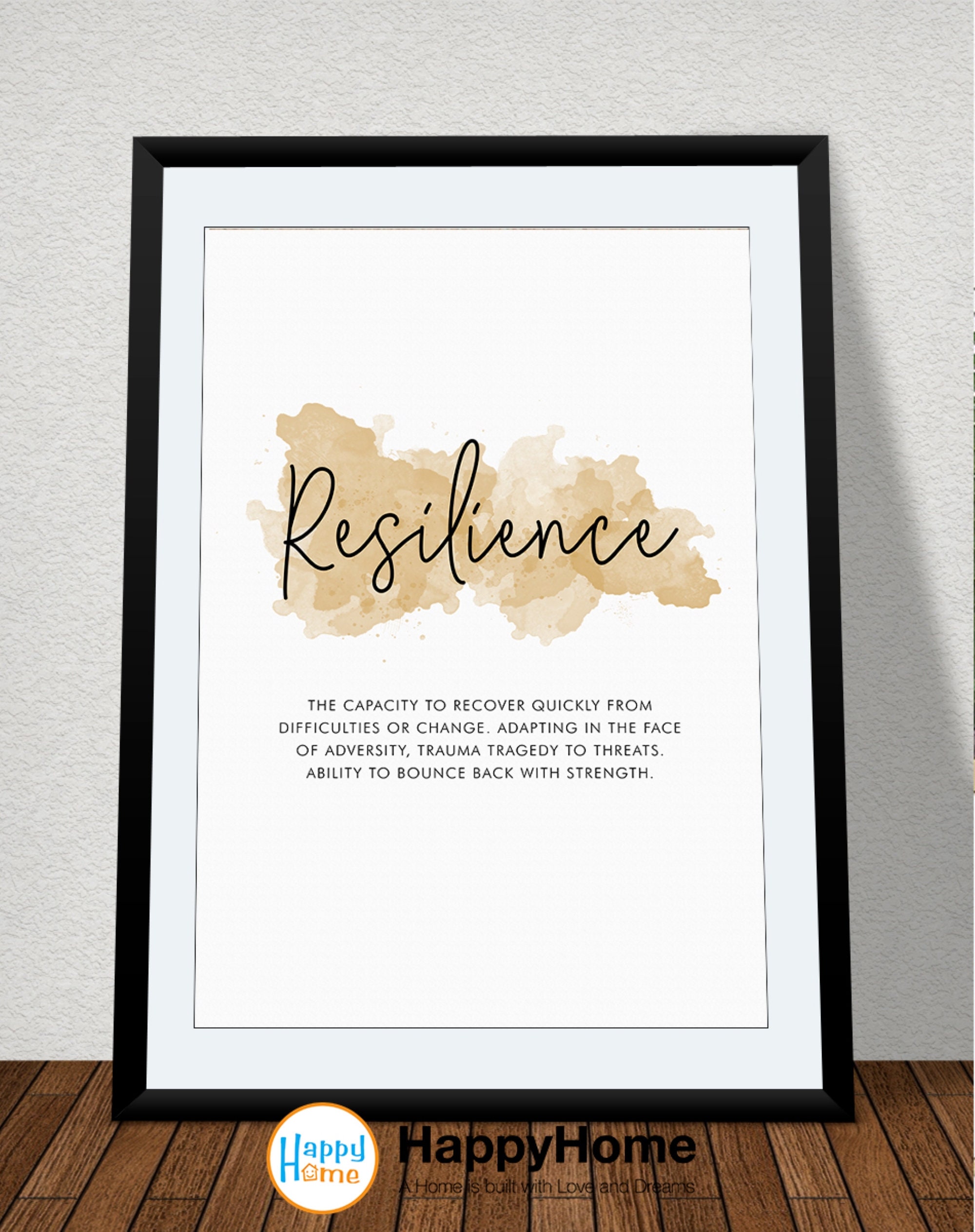 Resilience Definition Poster Motivational Wall Art - Etsy