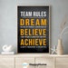 Team Rules Motivational Wall Art Inspirational Wall Art - Etsy