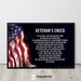 Veteran's Creed Wall Art I'm A Veteran America Veterans Day Gift ...