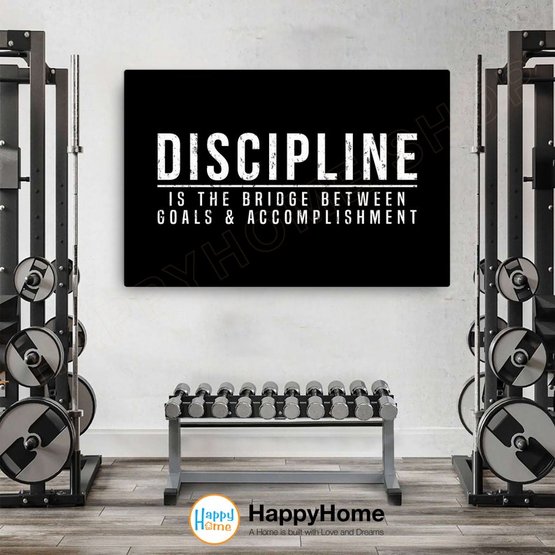 Discipline Definition Wall Art Workout Room Decor Gym Poster - Etsy