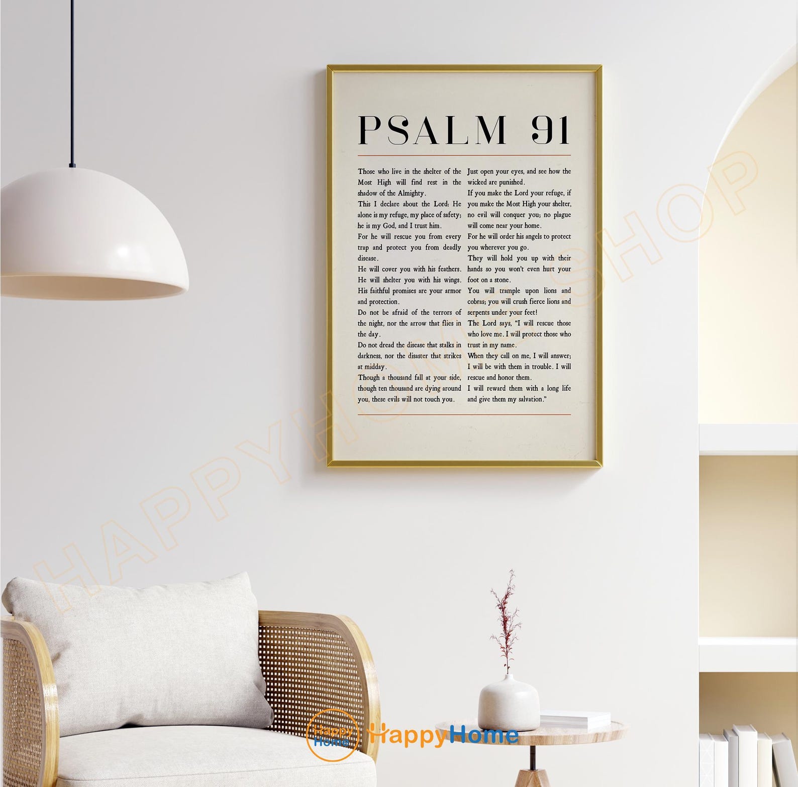Psalm 91 NLT Bible Verse Wall Art He Who Dwells in the Shelter ...