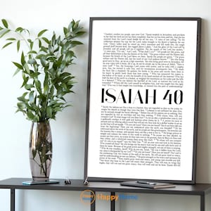 Isaiah 40 NIV Bible Verse Wall Art Comfort for God’s People Scripture ...