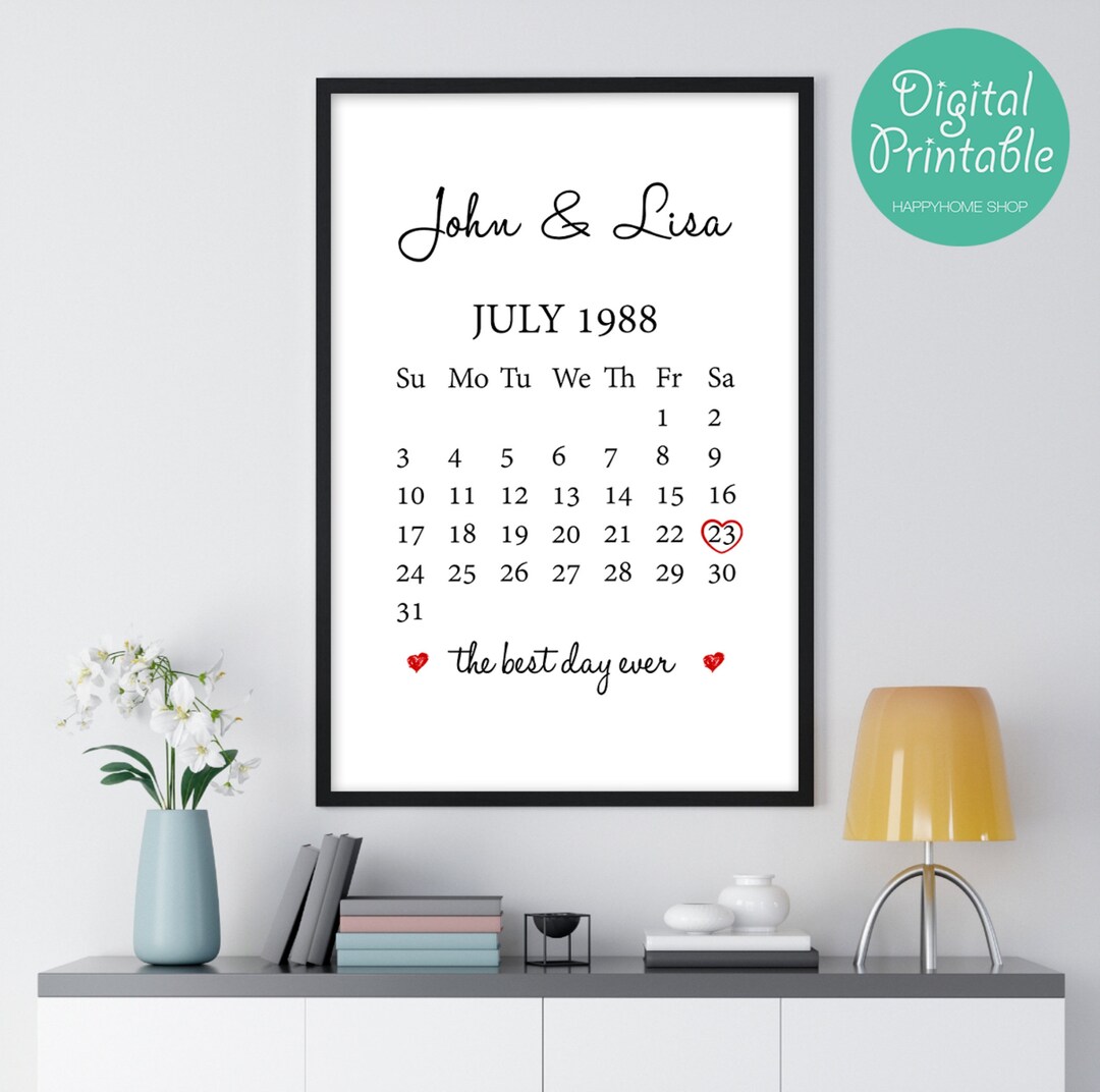 DIGITAL Printable Personalized Engagement Wall Art | Personalized ...