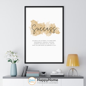 Success Wall Art Motivational Wall Art Poster | Inspirational Wall Art ...