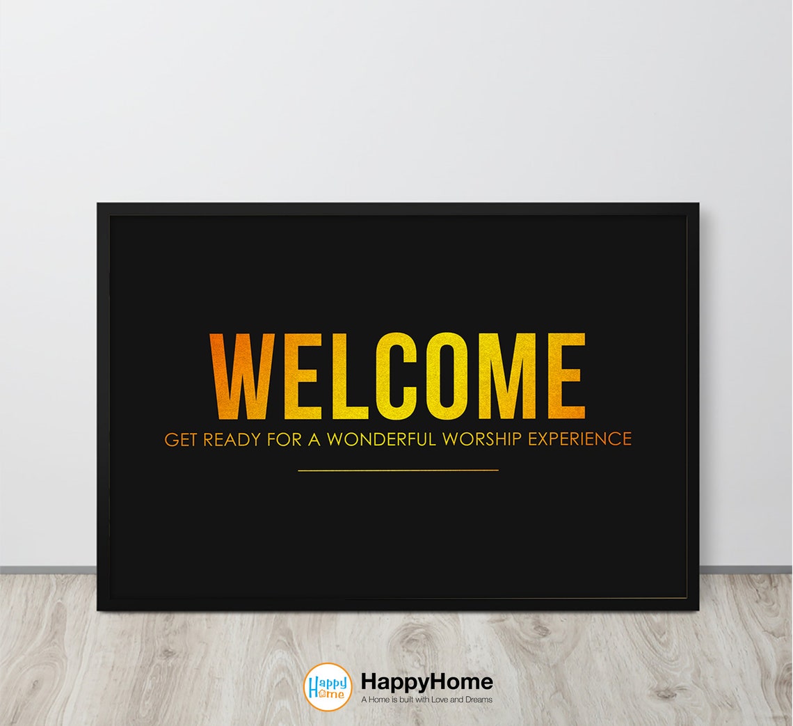 Welcome Wall Art Get Ready for Wonderful Worship Inspirational Office ...