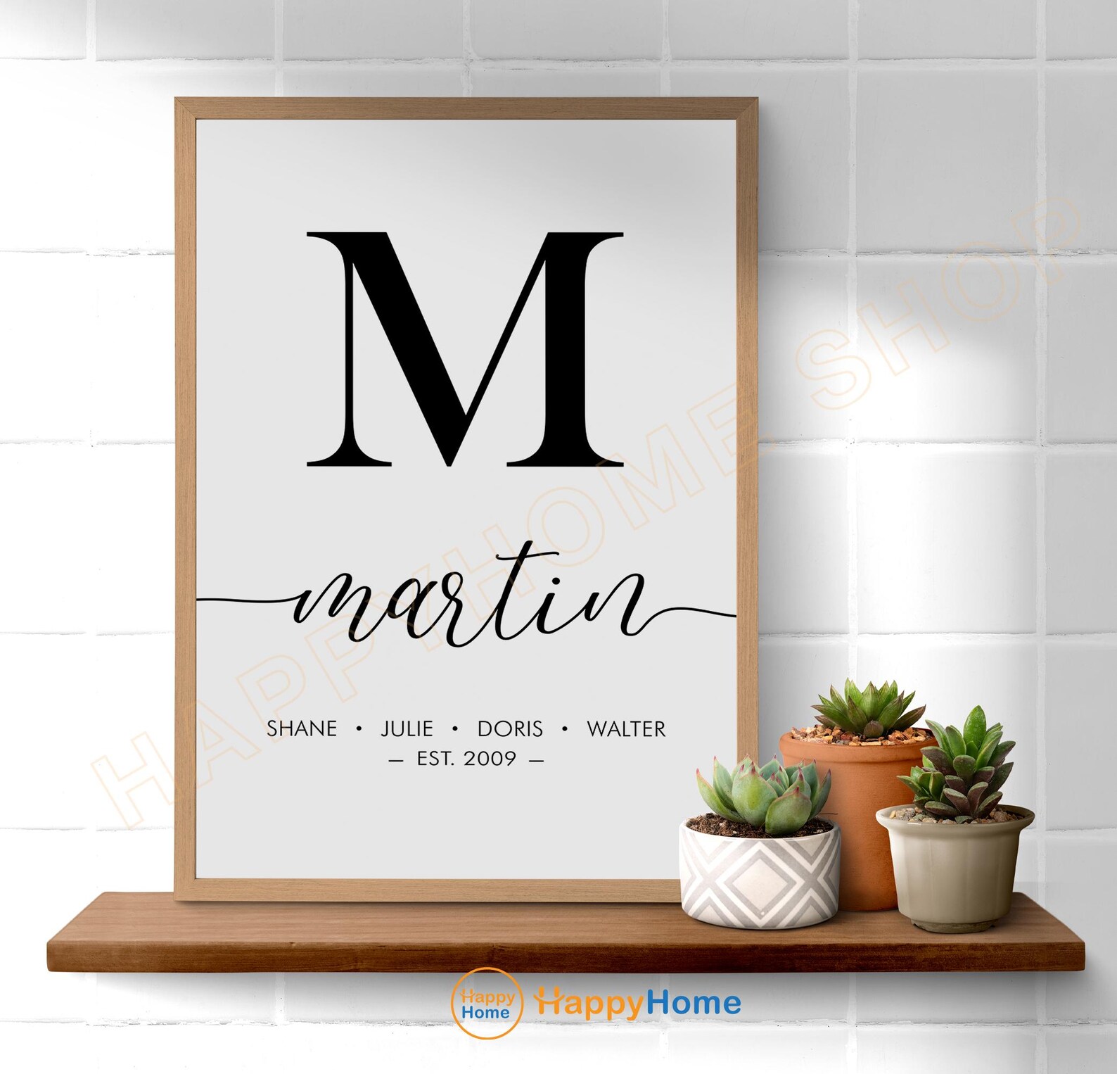 Personalized Family Name Sign Custom Last Name Print Personalized ...