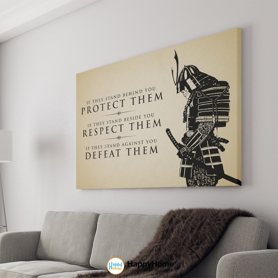 Samurai Warrior Poster Motivational Inspiration Quotes Poster Protect ...