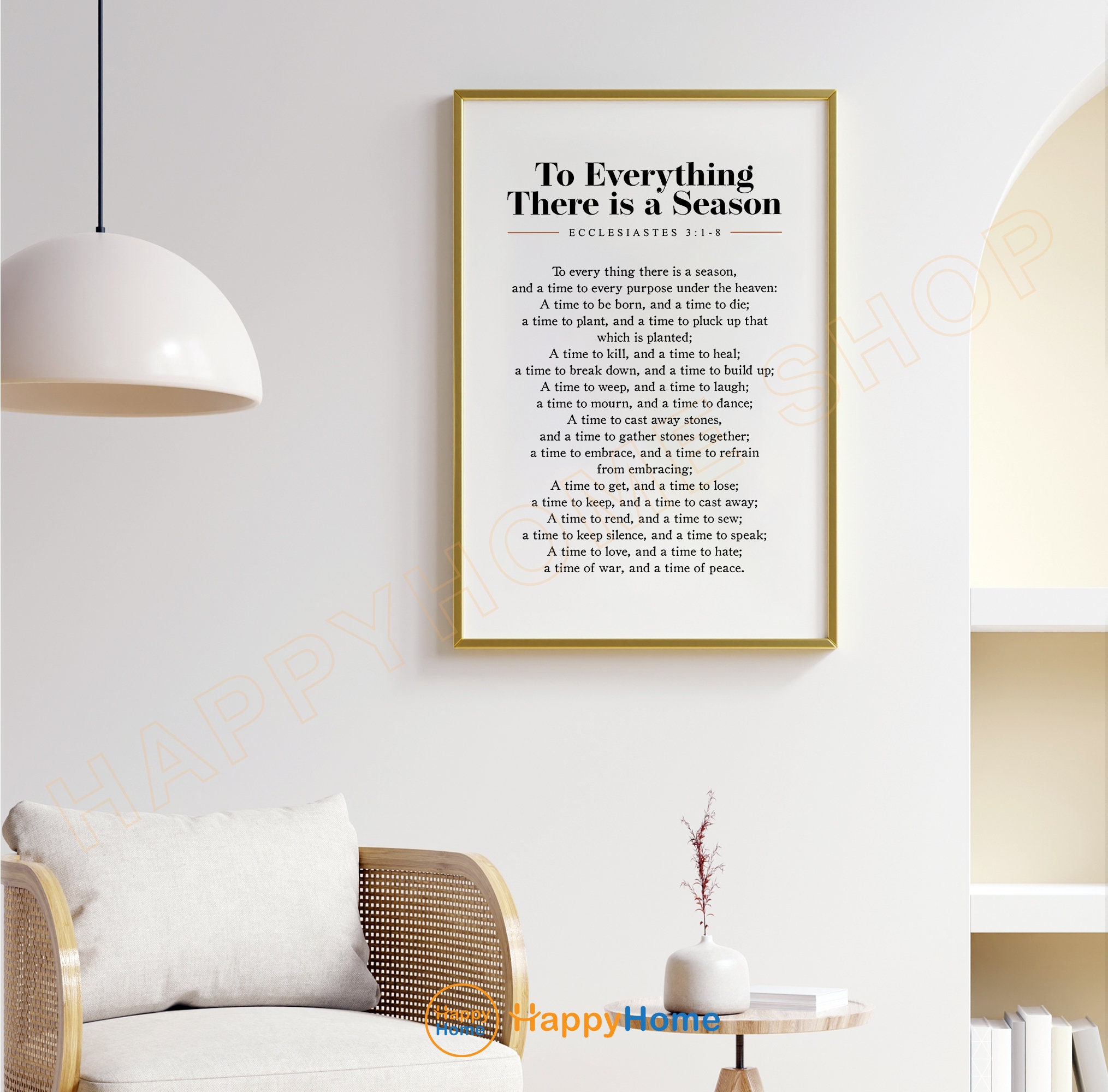 Ecclesiastes 31-8 KJV Wall Art Bible Verse to Everything There is a ...