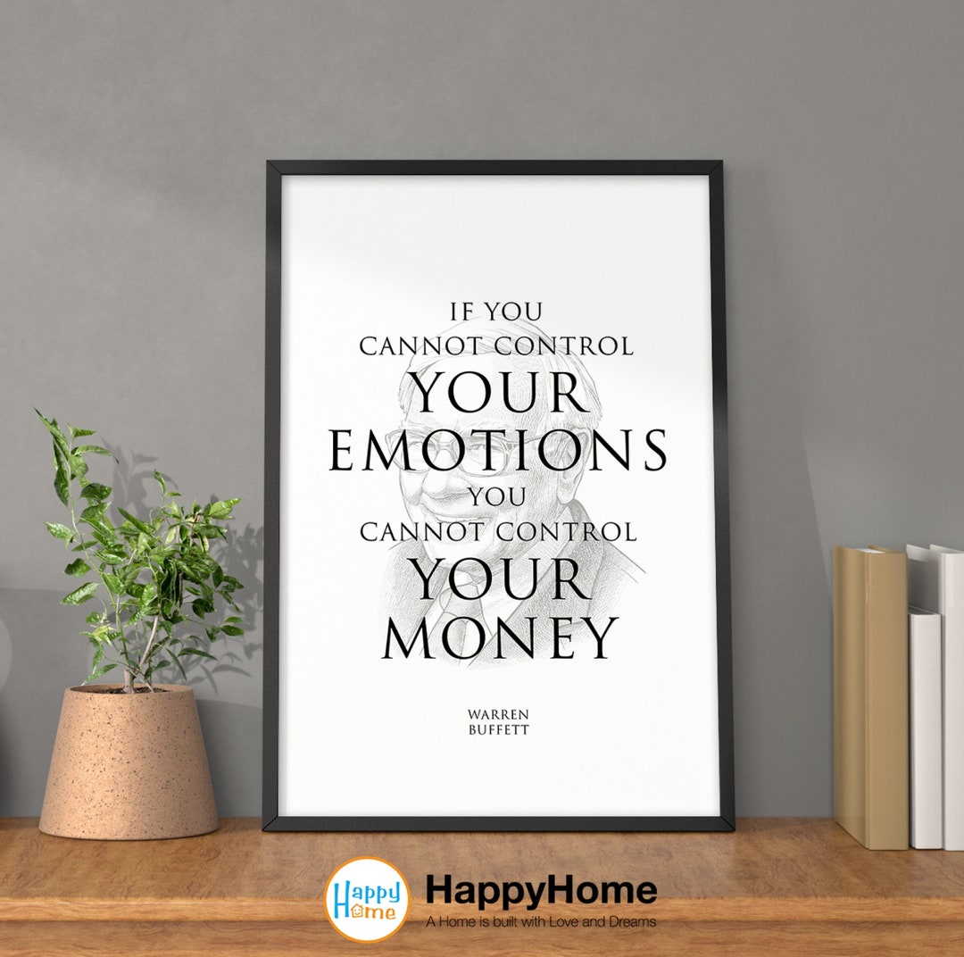 Warren Buffett Wall Art Control Your Emotions Control Your Money ...
