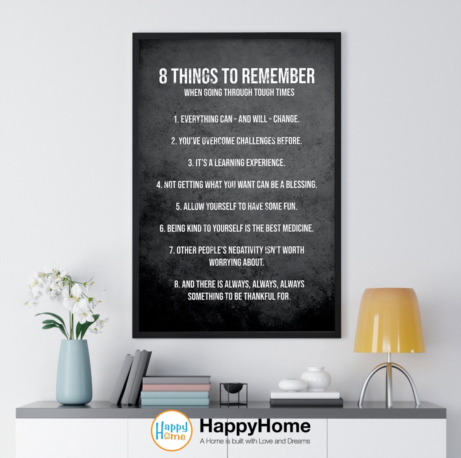 8 Things to Remember Motivational Inspirational Wall Art Ver. - Etsy