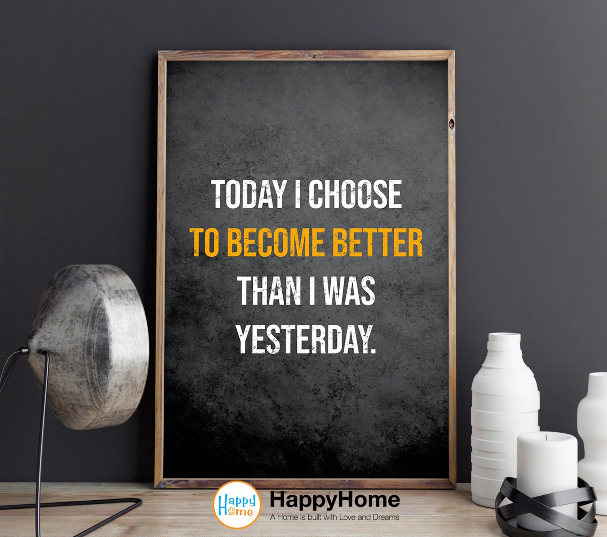 Today I Choose Better Motivational Poster Inspirational Wall - Etsy
