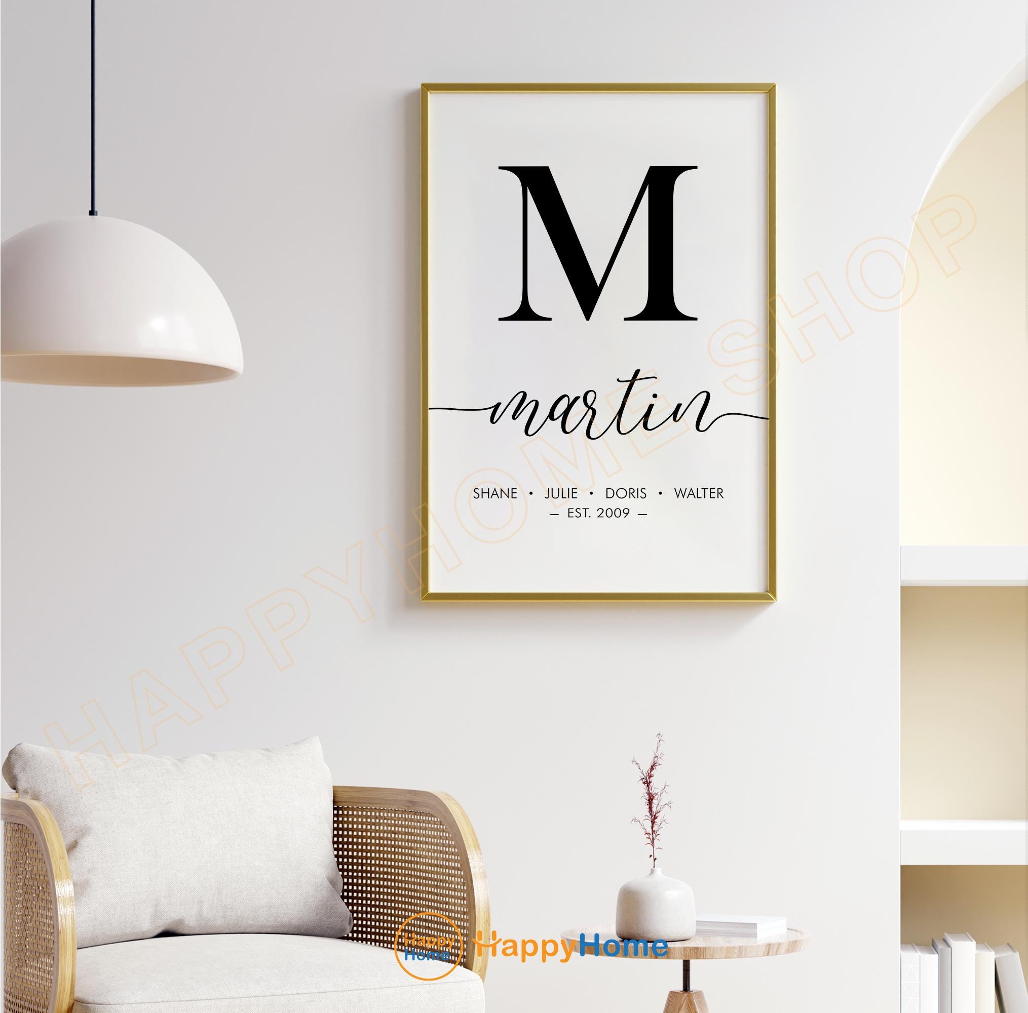 Personalized Family Name Sign Custom Last Name Print Personalized ...
