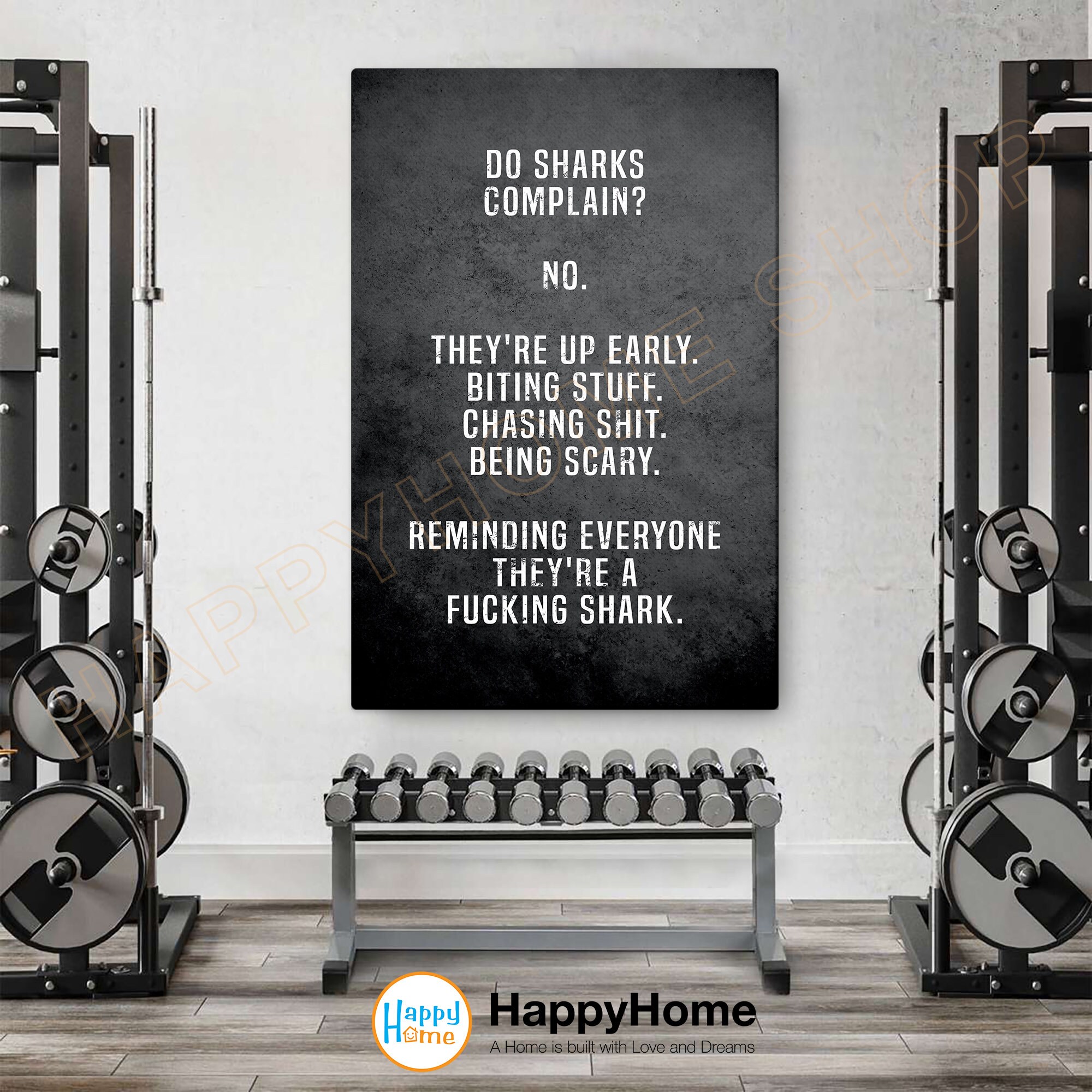 Do Sharks Complain Wall Art Workout Room Decor Gym Poster - Etsy