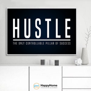 Hustle Definition Wall Art Motivational Poster | Inspirational Wall Art ...