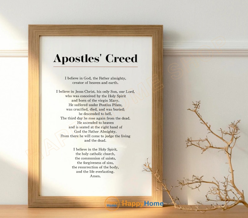 The Apostles' Creed Wall Art Bible Verse Scripture Prints - Etsy