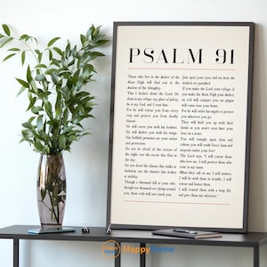 Psalm 91 NLT Bible Verse Wall Art He Who Dwells in the Shelter ...