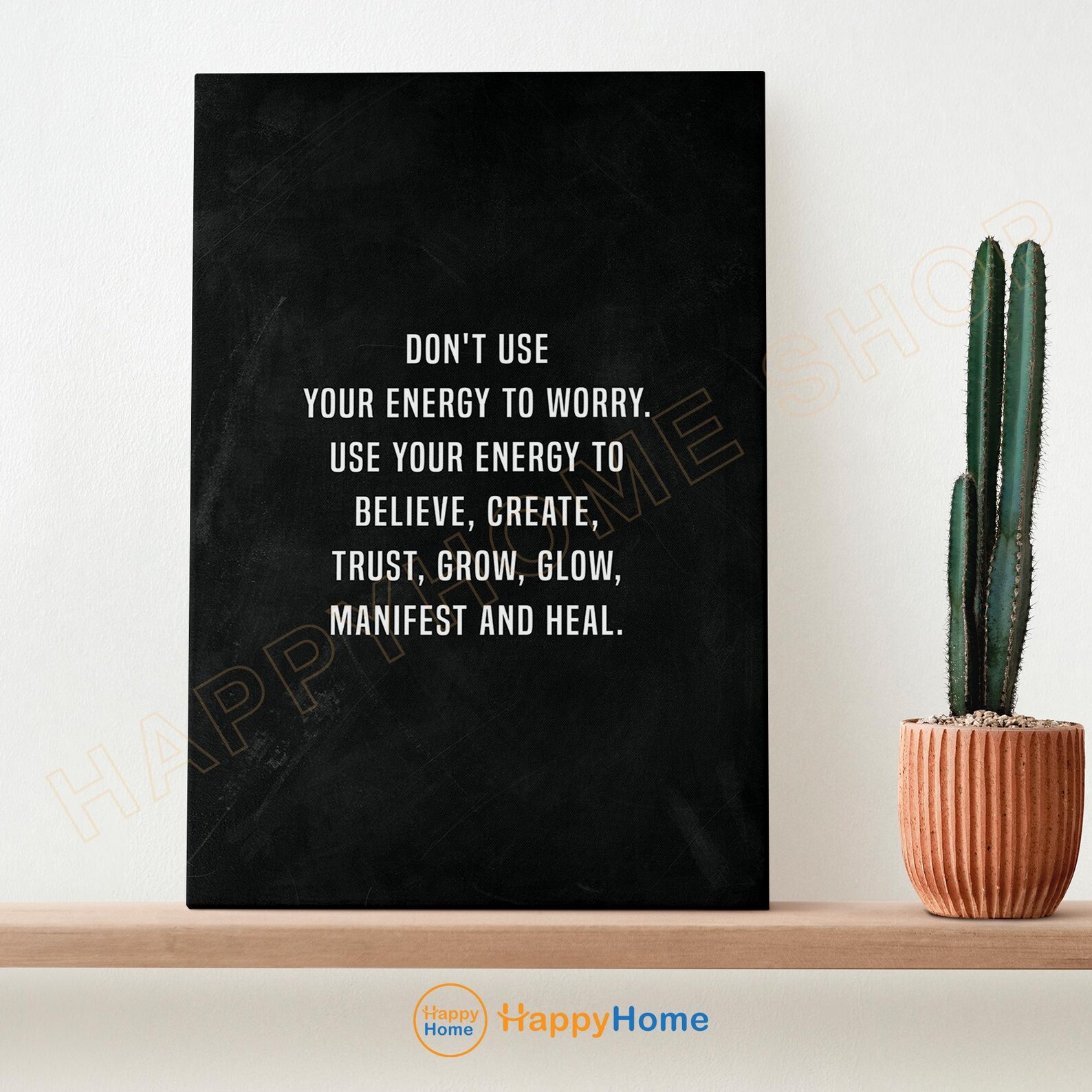 Don't Use Your Energy to Worry Motivational Quotes Inspirational Print ...