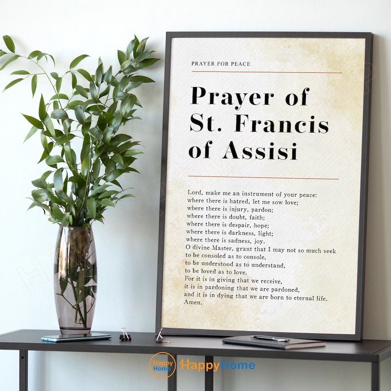Prayer of St Francis - Etsy