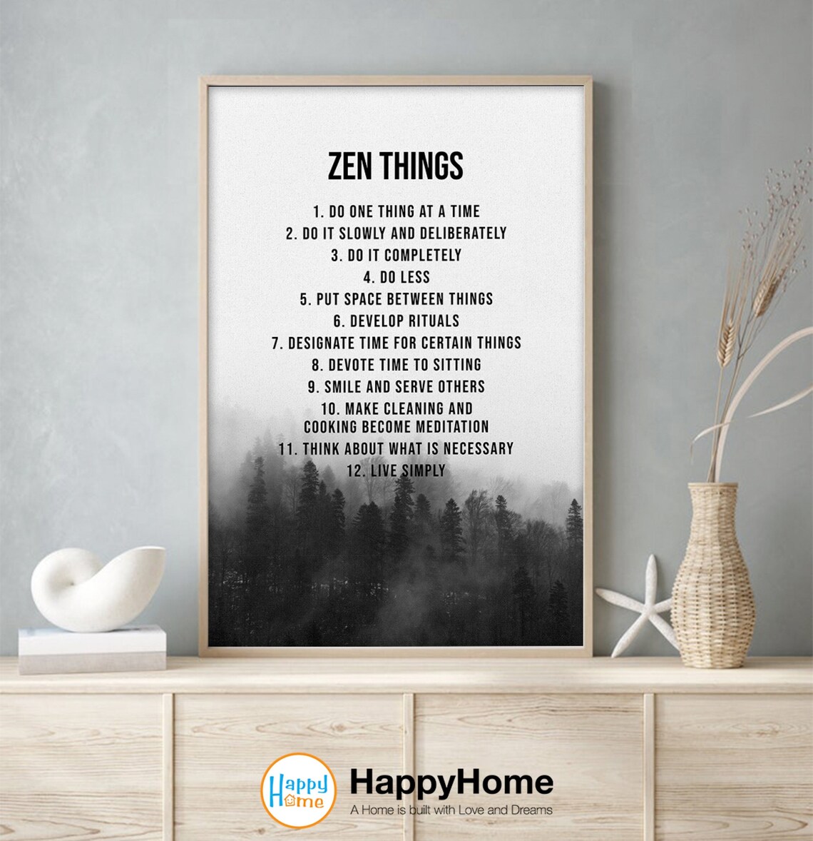 Meditation Zen Things Wall Art Motivational Inspirational - Etsy