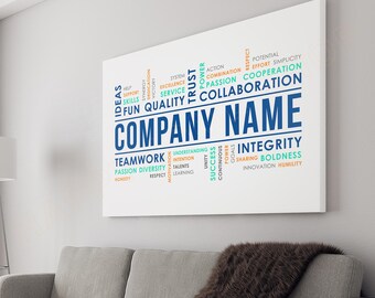 Company Core Values Poster - Etsy