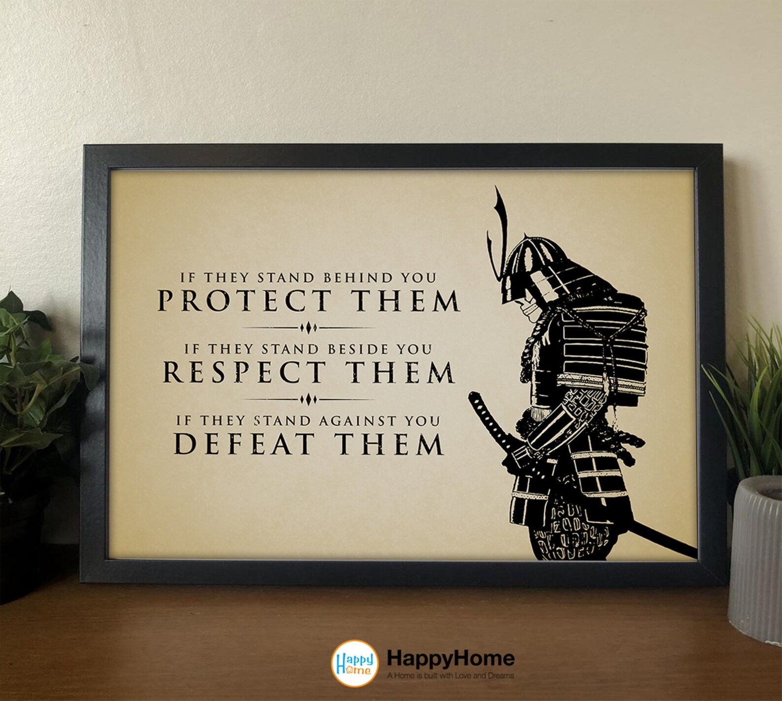 Samurai Warrior Poster Motivational Inspiration Quotes Poster Protect ...