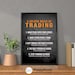 5 Golden Rules of Trading Wall Art Motivational Quotes Inspirational ...