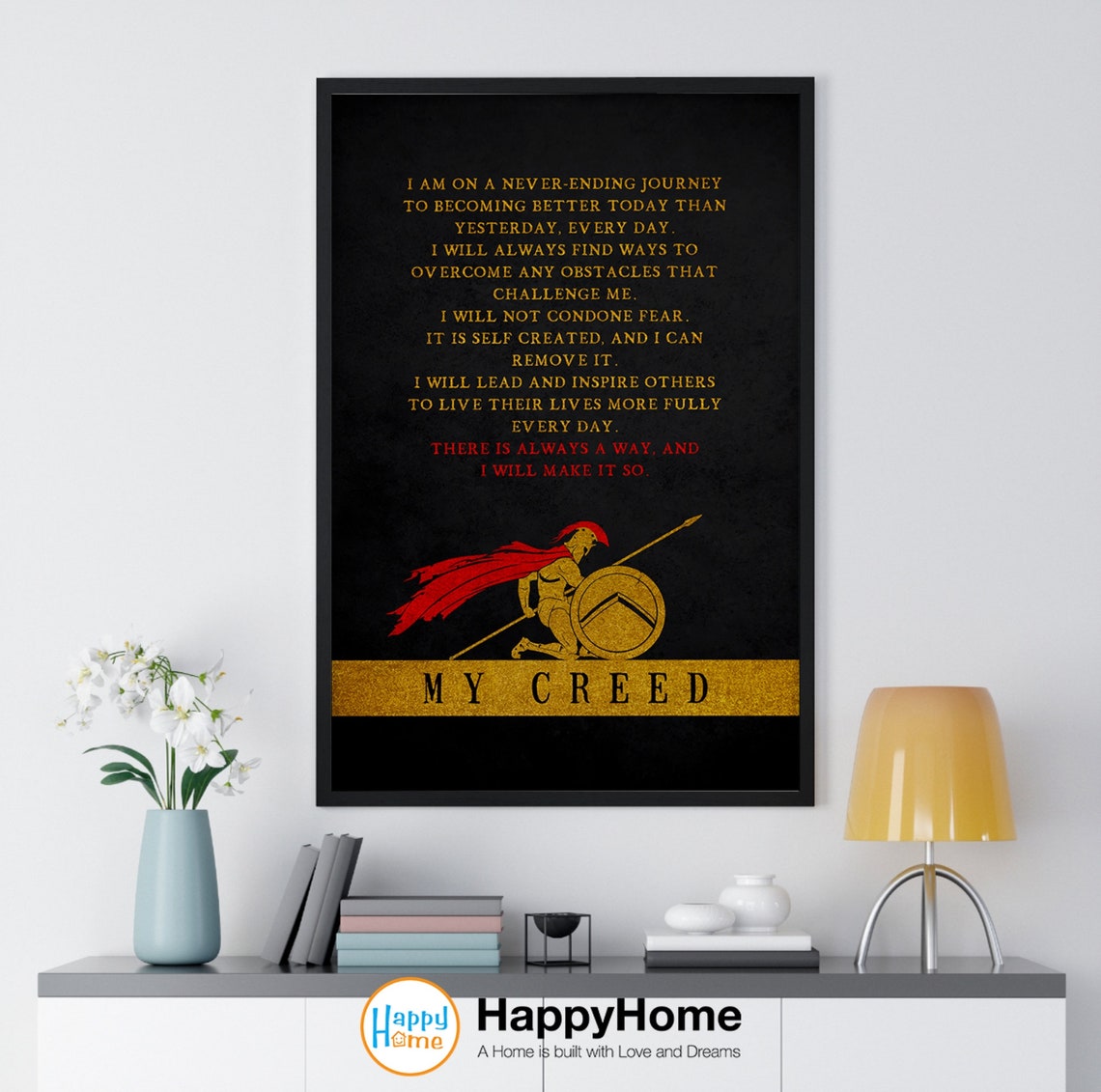 Spartan Poster Motivational Inspiration Quotes Poster My Creed ...