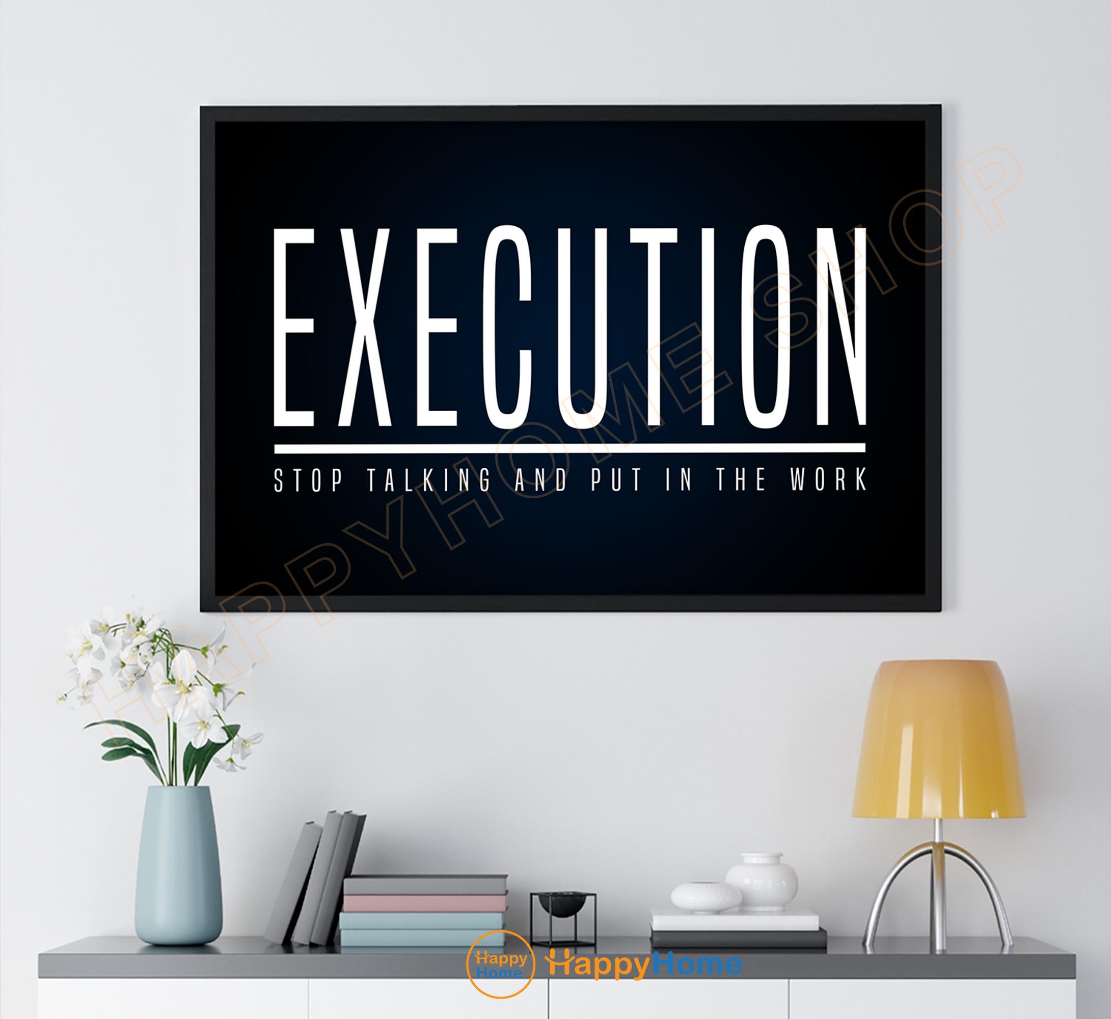 Execution Definition Motivational Wall Art Inspirational Wall Art ...