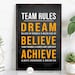 Team Rules Motivational Wall Art Inspirational Wall Art - Etsy