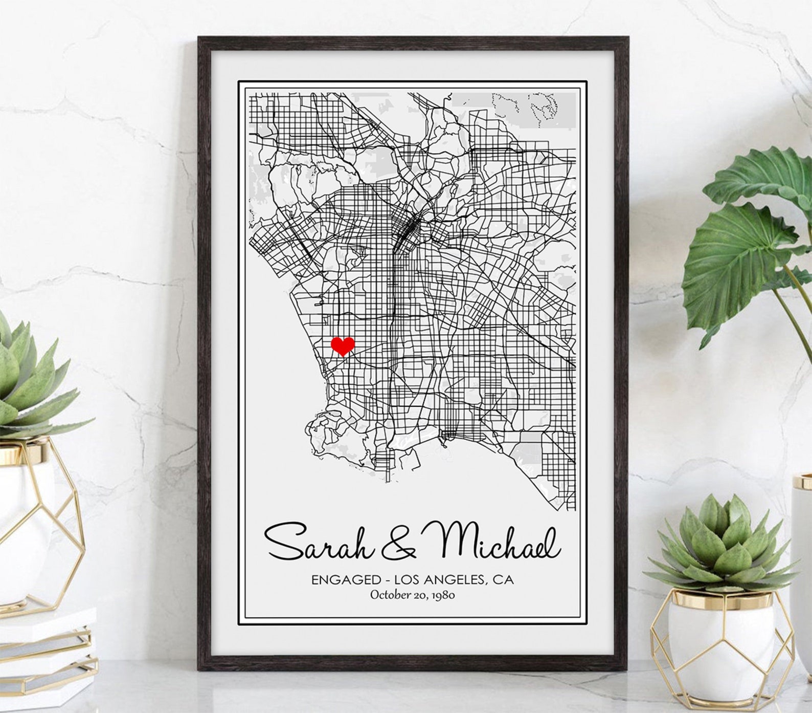 DIGITAL Printable Personalized Engagement Wall Art Custom - Etsy