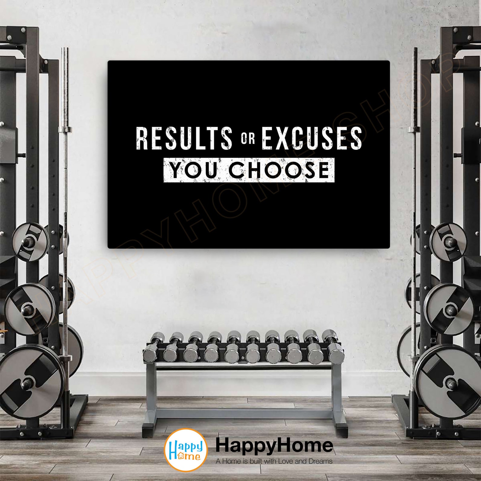 Results or Excuses You Choose Wall Art Workout Room Decor Gym - Etsy