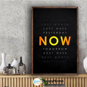 Now Motivational Wall Art | Now Definition Inspirational Wall Art ...