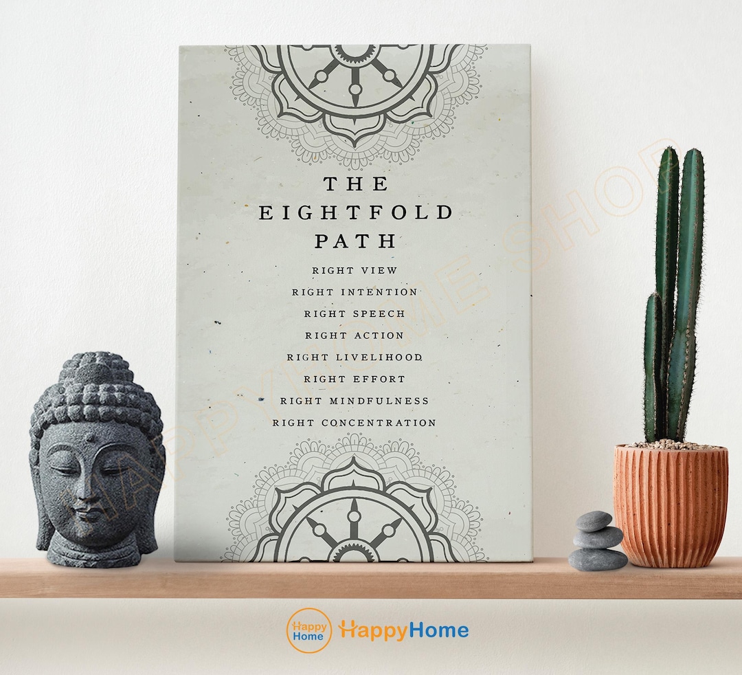 Buddhist the Eightfold Path Wall Art Spiritual Print Eightfold Path ...