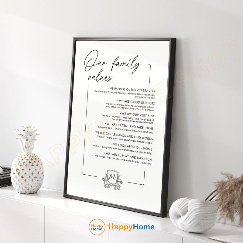 Family Values Sign - Etsy