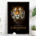 Tiger Poster Motivational Quotes Inspirational Wall Art You Are Who You ...