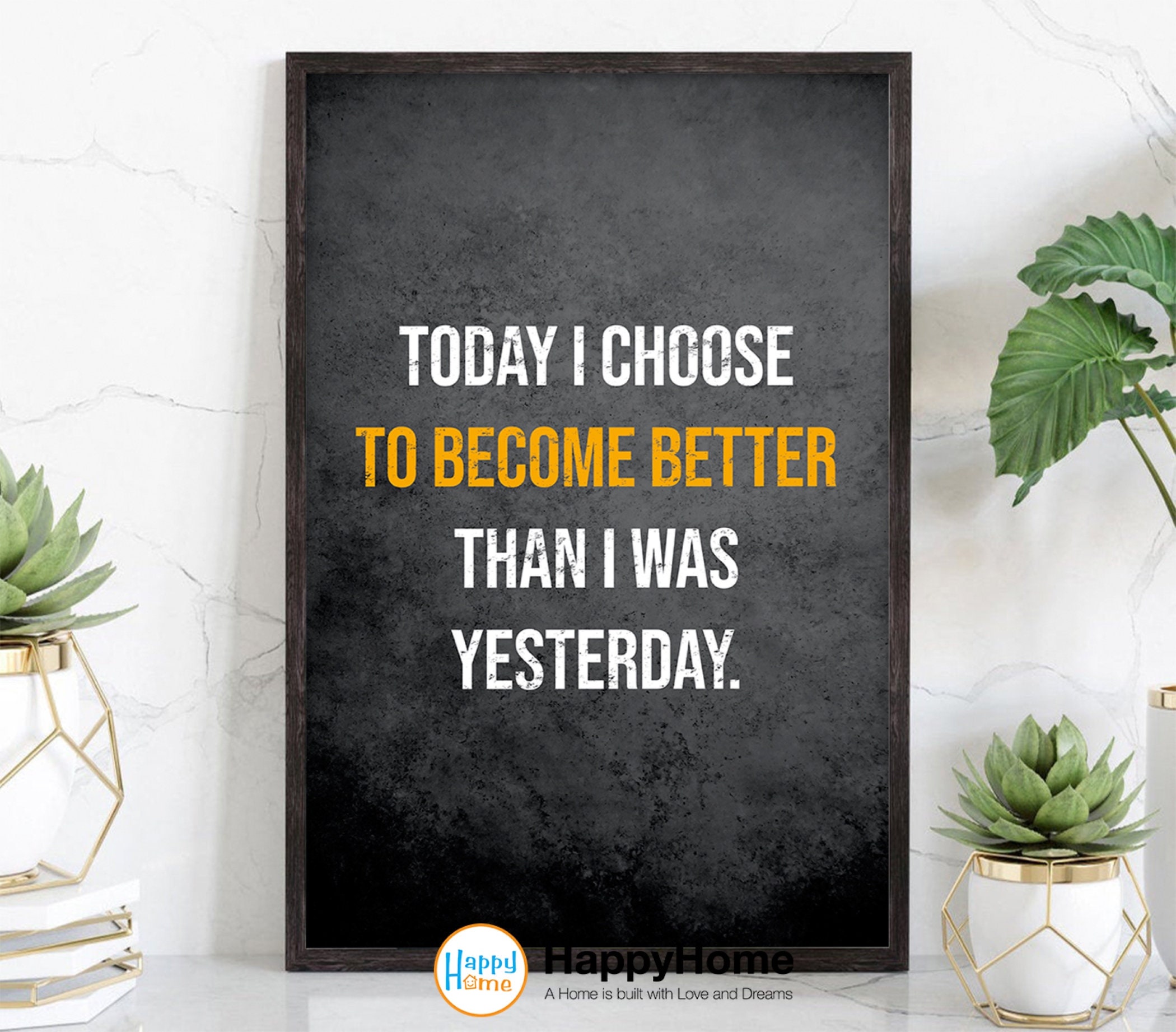 Today I Choose Better Motivational Poster Inspirational Wall - Etsy