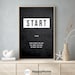 Start Definition Poster Motivational Wall Art Inspirational Wall Art ...