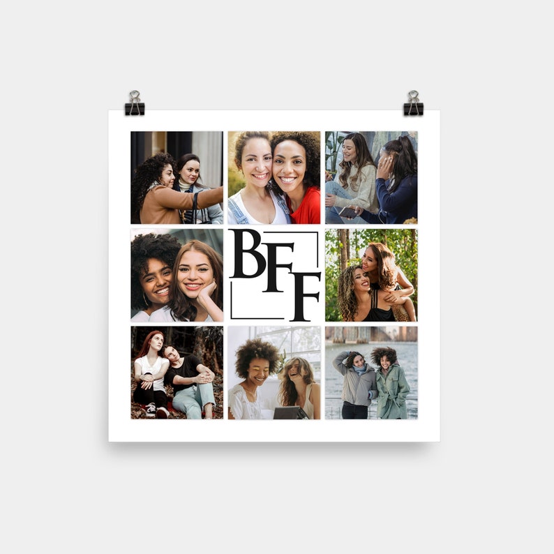 Personalized Bestie Collage Photo Poster Gift for Best Friends - Etsy