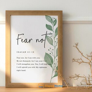 Isaiah 41:10 Fear Not Bible Verse Scripture Quote Prints | Christian ...