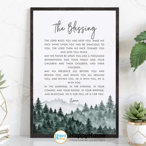The Blessing Song Lyrics Wall Art May His Favor Be Upon You Scripture ...