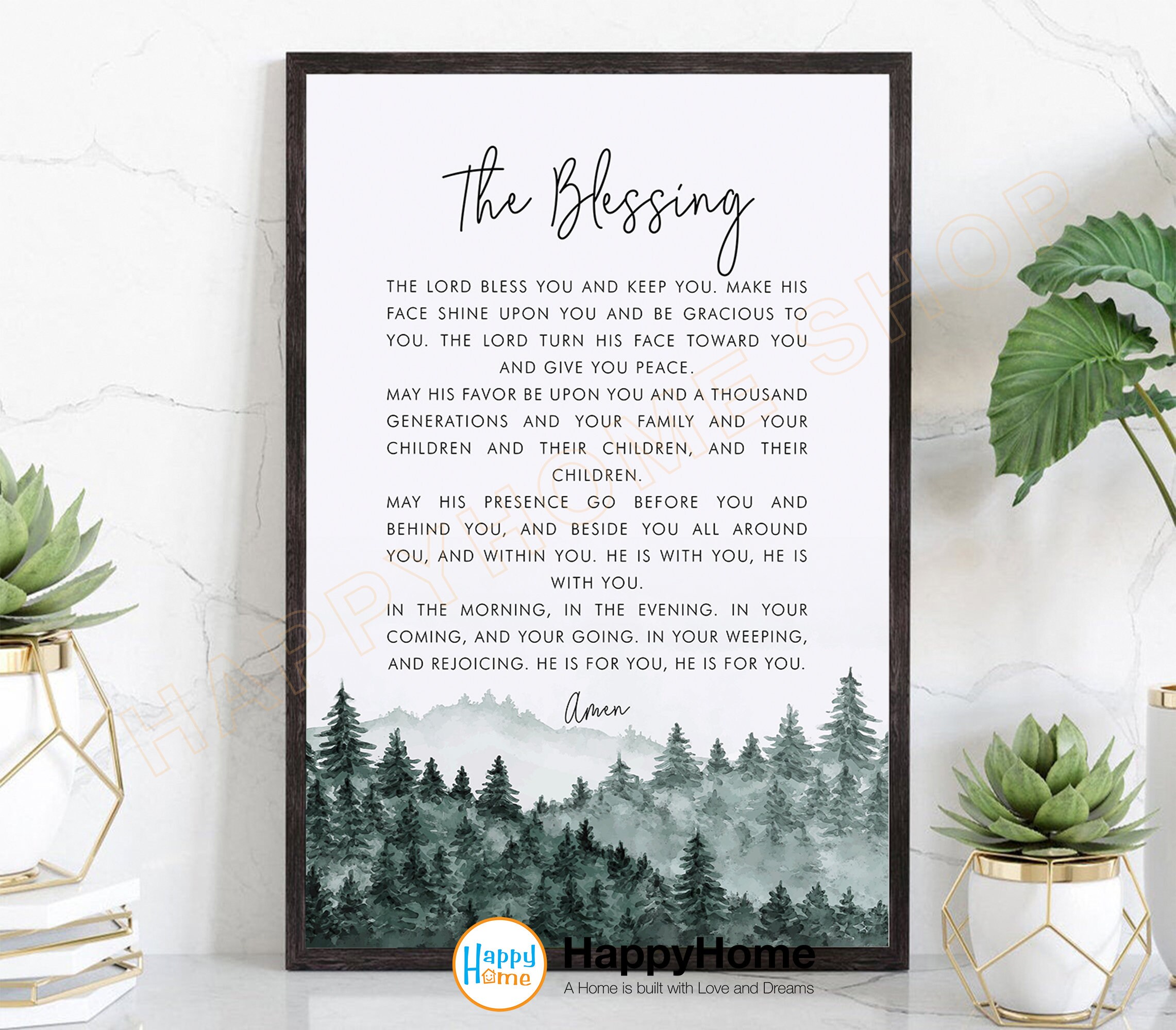 The Blessing Song Lyrics Wall Art May His Favor Be Upon You Scripture ...