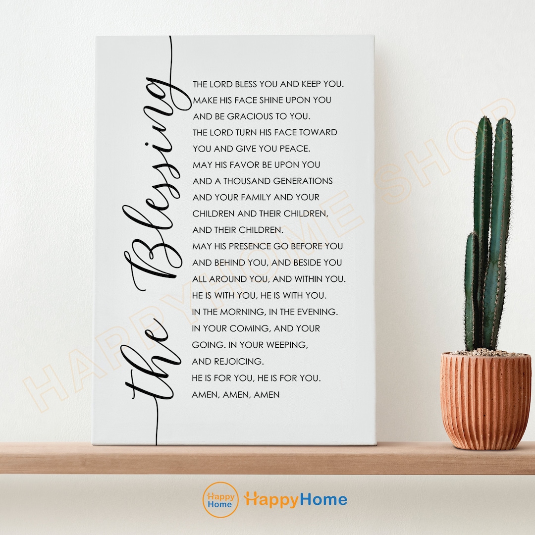 The Blessing Song Lyrics Wall Art Elevation Worship Lyrics Prints ...