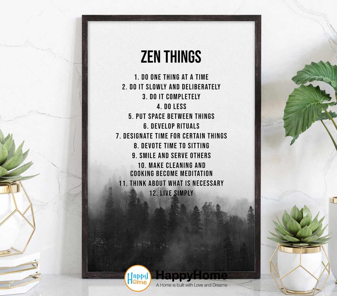 Meditation Zen Things Wall Art Motivational Inspirational - Etsy