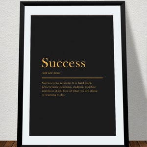 Success Wall Art Motivational Wall Art Poster | Inspirational Wall Art ...
