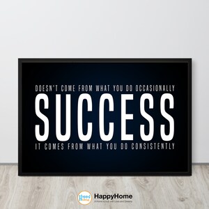 Success Wall Art Motivational Poster Inspirational Wall Art | Success ...