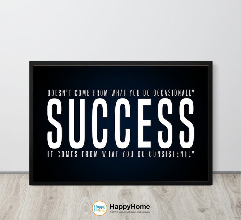 Success Wall Art Motivational Poster Inspirational Wall Art - Etsy