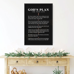God's Plan for Your Life Bible Verse Wall Art and He Said Scripture ...