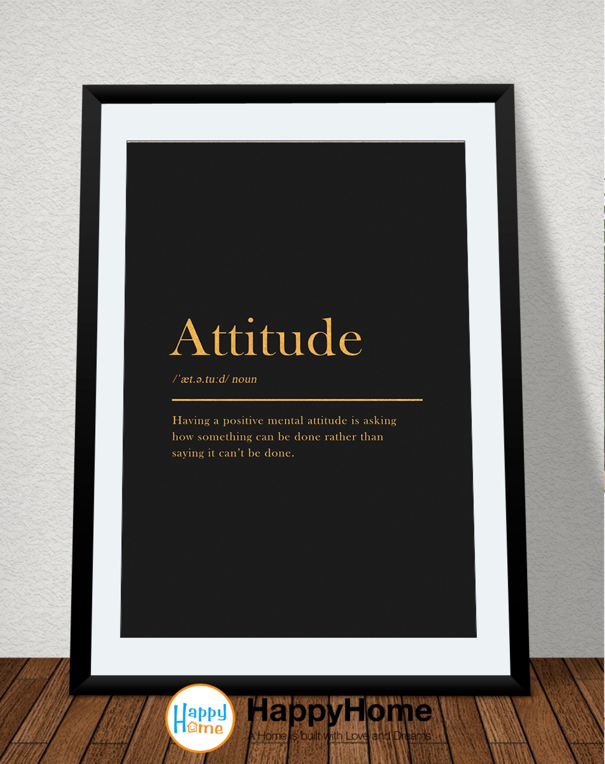 Attitude Definition Poster Motivational Wall Art - Etsy